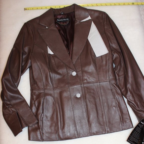 Pamela McCoy | Jackets & Coats | Nwt Pamela Mccoy Genuine Leather ...